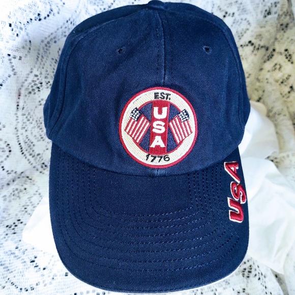Cherokee | Accessories | Nwt Navy Blue Usa Flag 776 Embroidery Detail ...